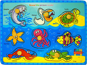 Puzzle Sea Animals | Sea animals, Animals, Character